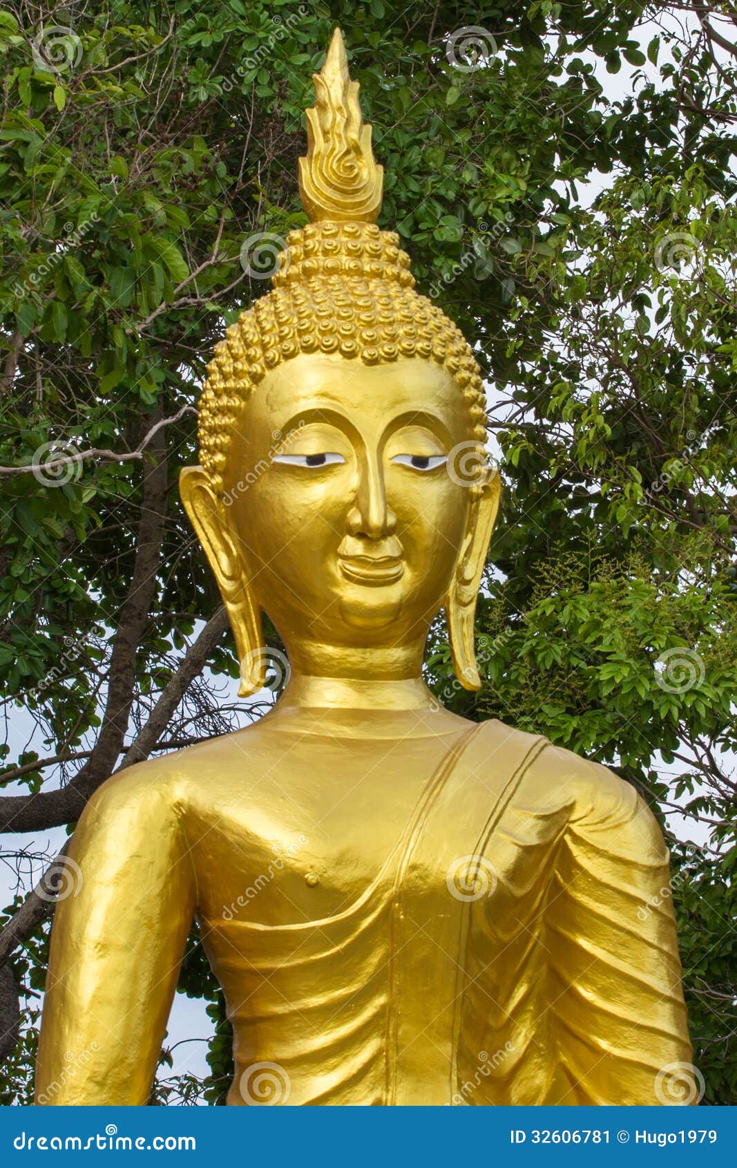 Golden buddha statue stock image. Image of sculpture - 32606781