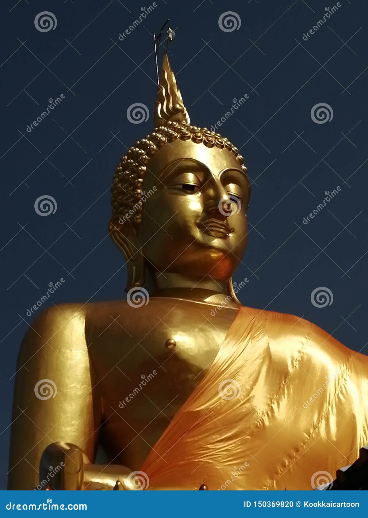 Golden Buddhism Monk Statue Stock Image | CartoonDealer.com #53174629
