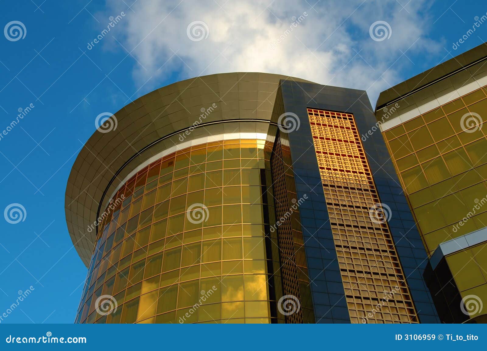 Golden building stock image. Image of landmark, company - 3106959
