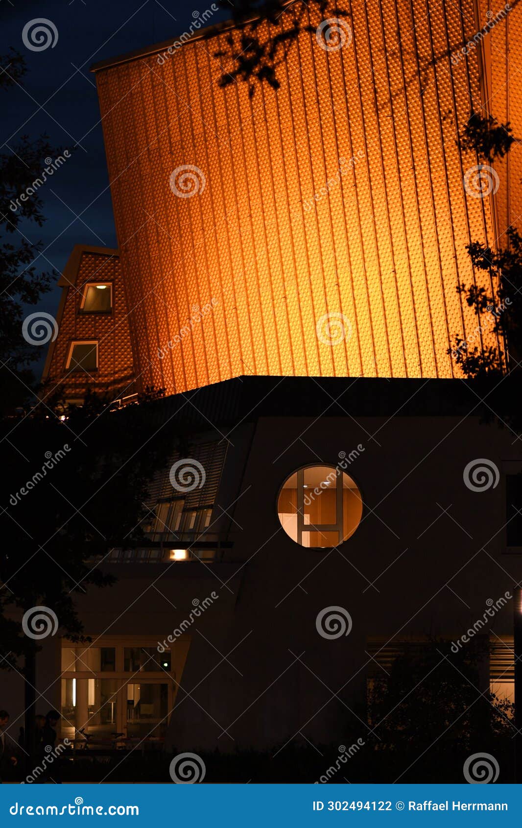 Golden Building. Windows Glass Of Modern Office Skyscrapers In ...