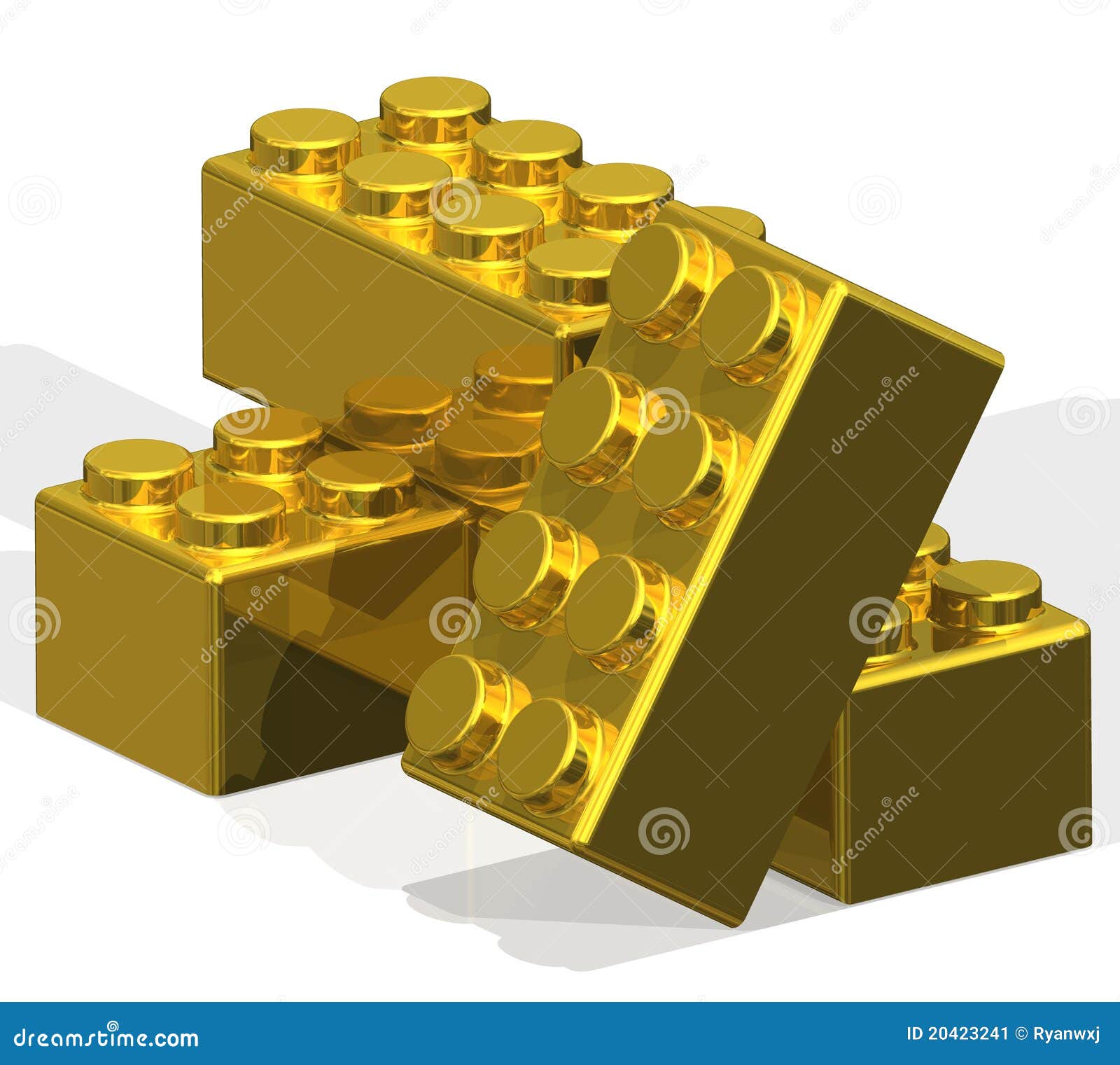 Golden Building Blocks stock illustration. Illustration of bountiful ...