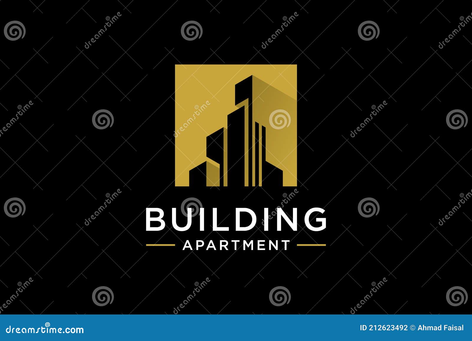 Golden Building Logo Design Inspiration Stock Vector - Illustration of ...