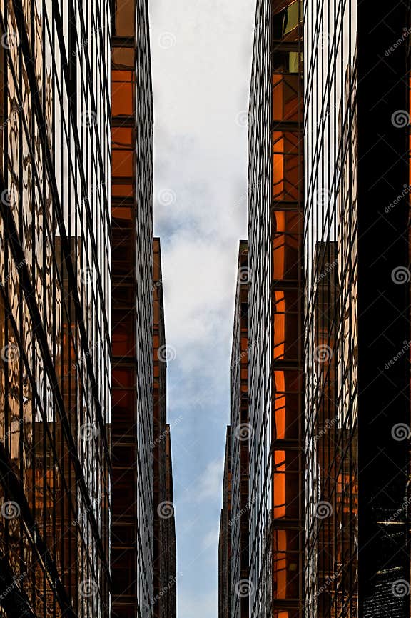 Golden Buildings stock image. Image of outdoor, hongkong - 13104961