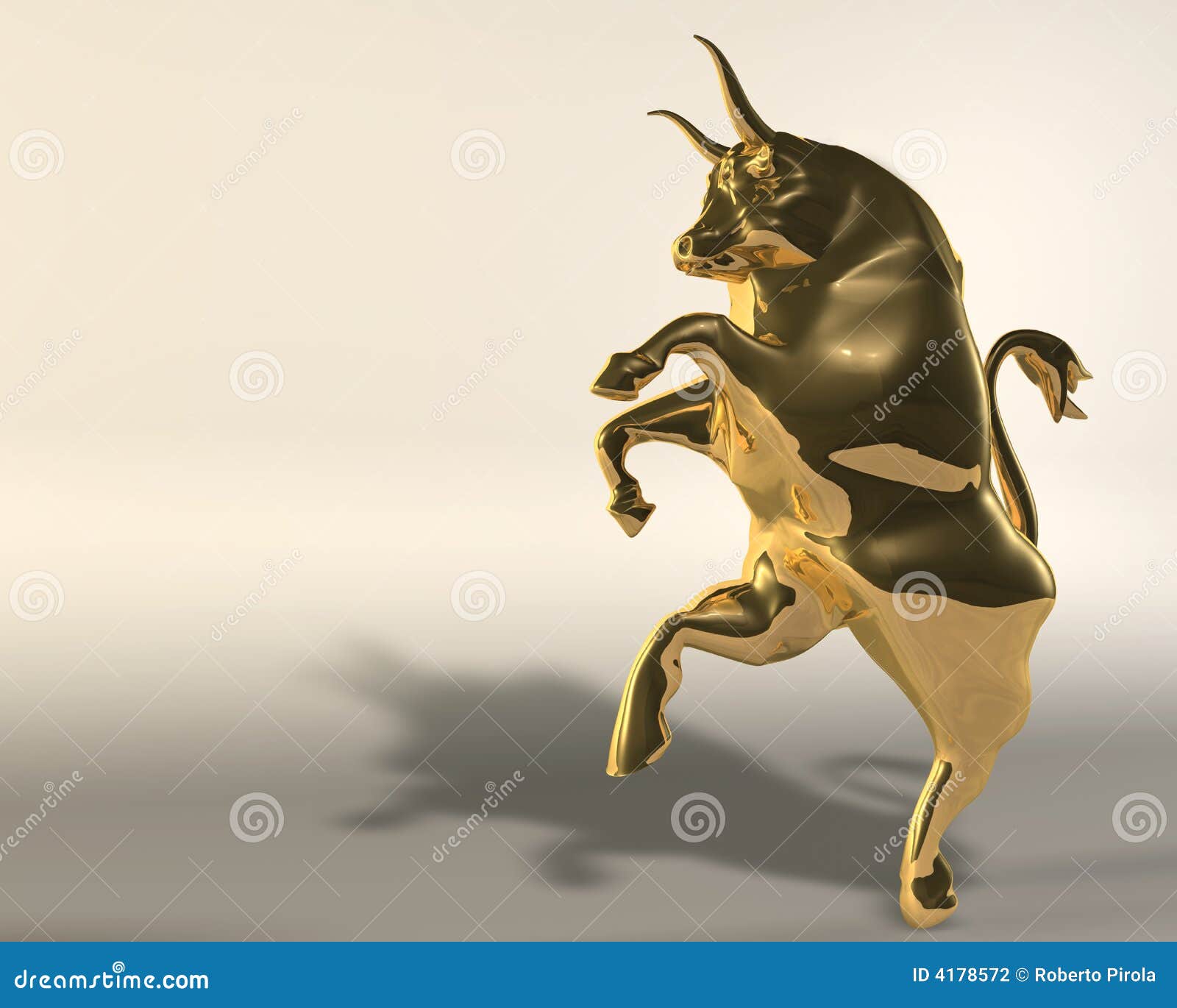 Golden Bull Stock Photography - Image: 4178572