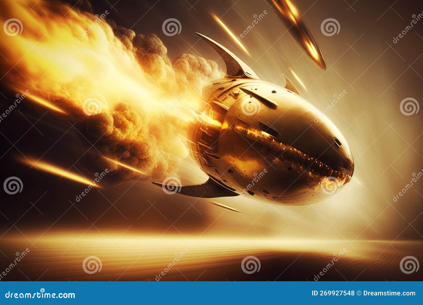 Golden Bullet In Flight Stock Photography | CartoonDealer.com #61217360