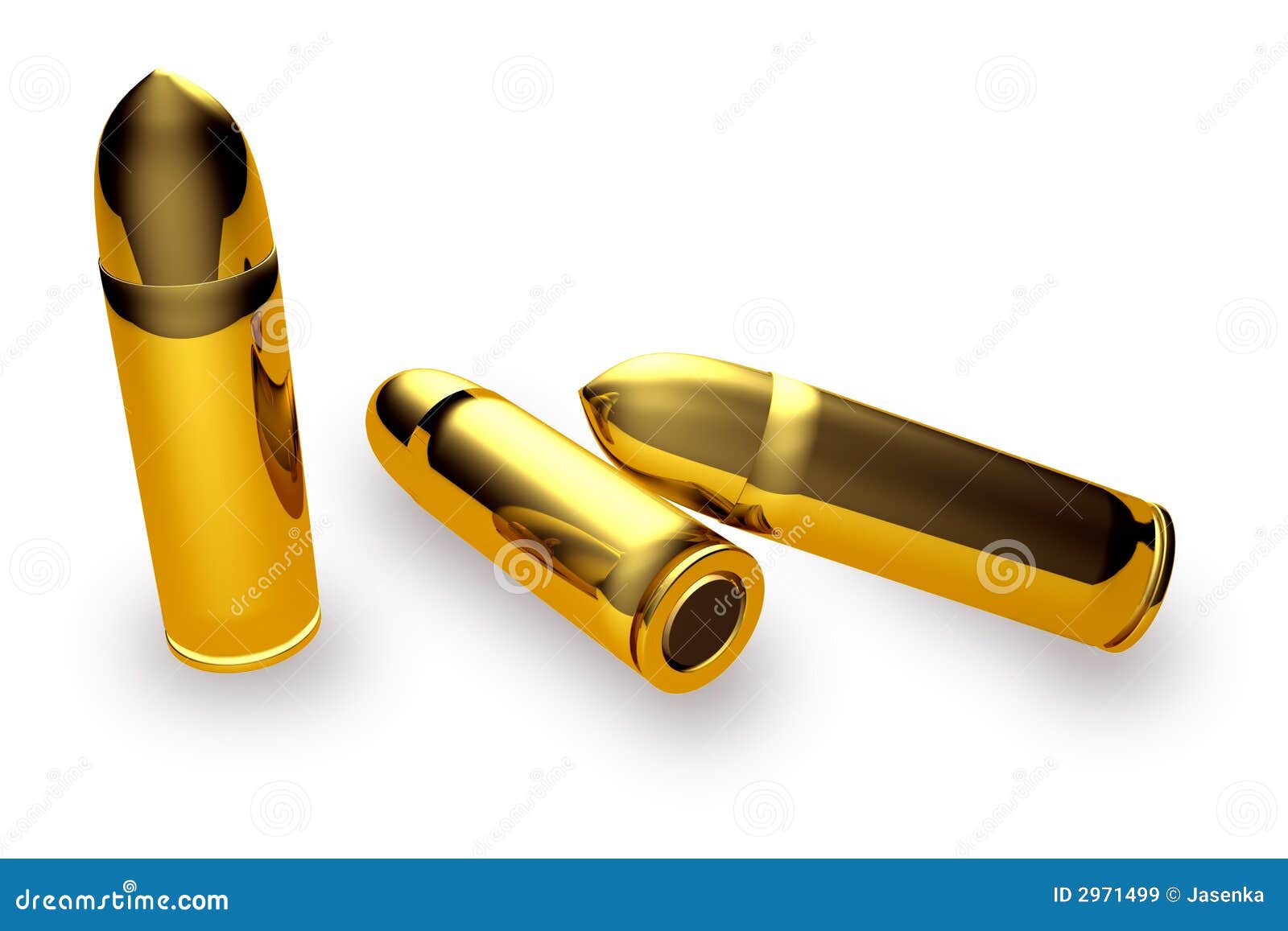 Golden bullets stock illustration. Illustration of firearms - 2971499