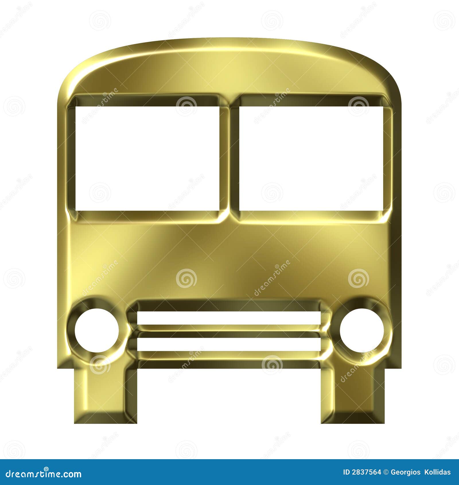 Golden Bus stock illustration. Illustration of fancy, reflection - 2837564