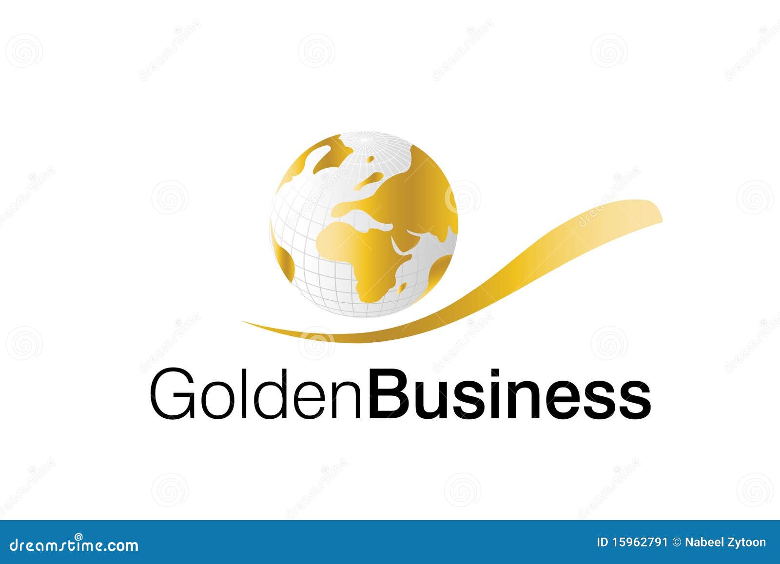 Golden Business Logo stock vector. Illustration of creative - 15962791