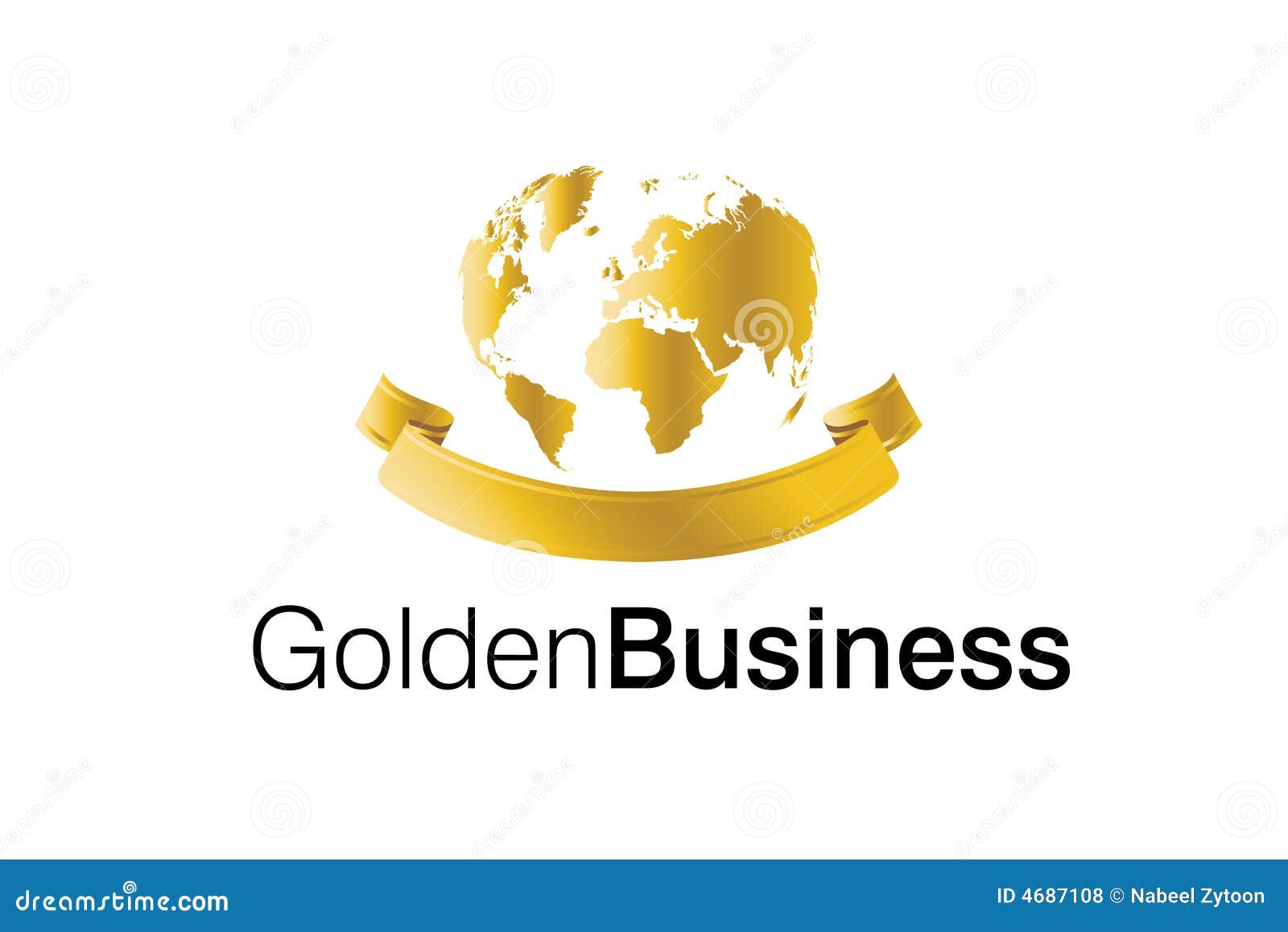 Golden Business Logo stock vector. Illustration of banking - 4687108