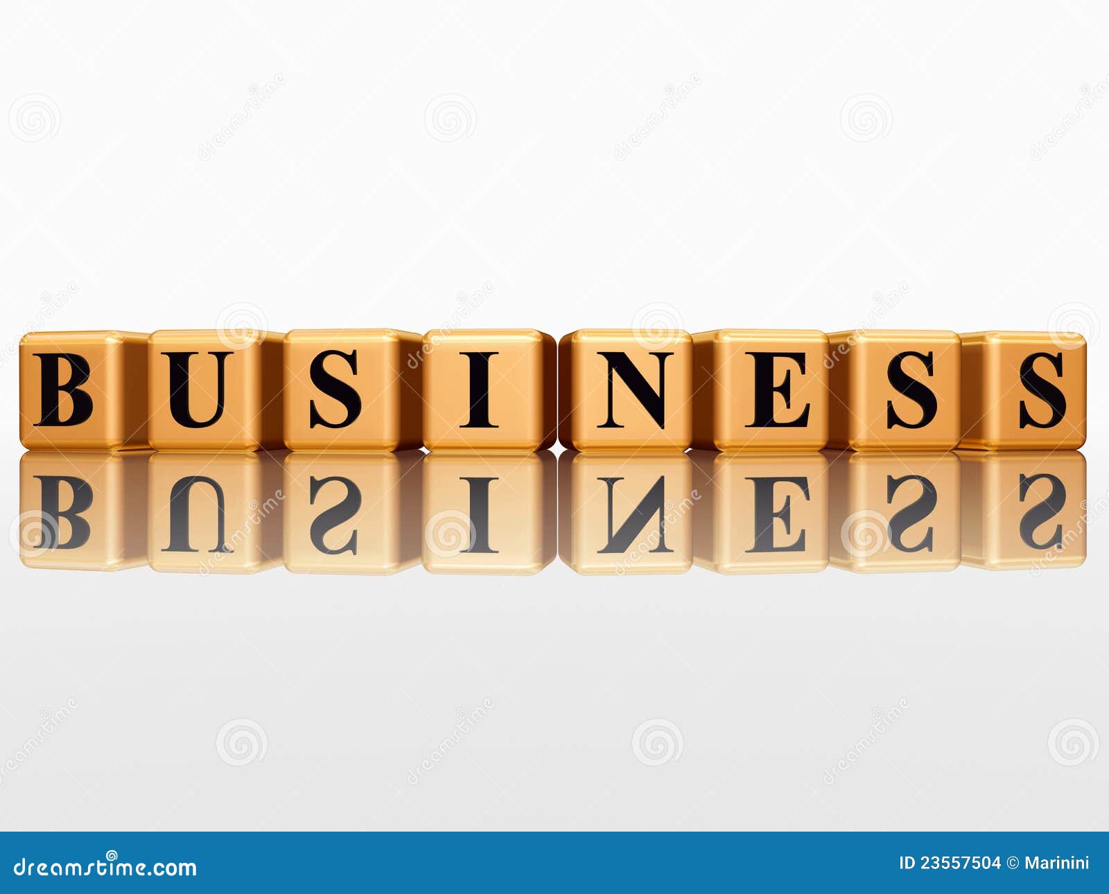 Golden Business with Reflection Stock Illustration - Illustration of ...