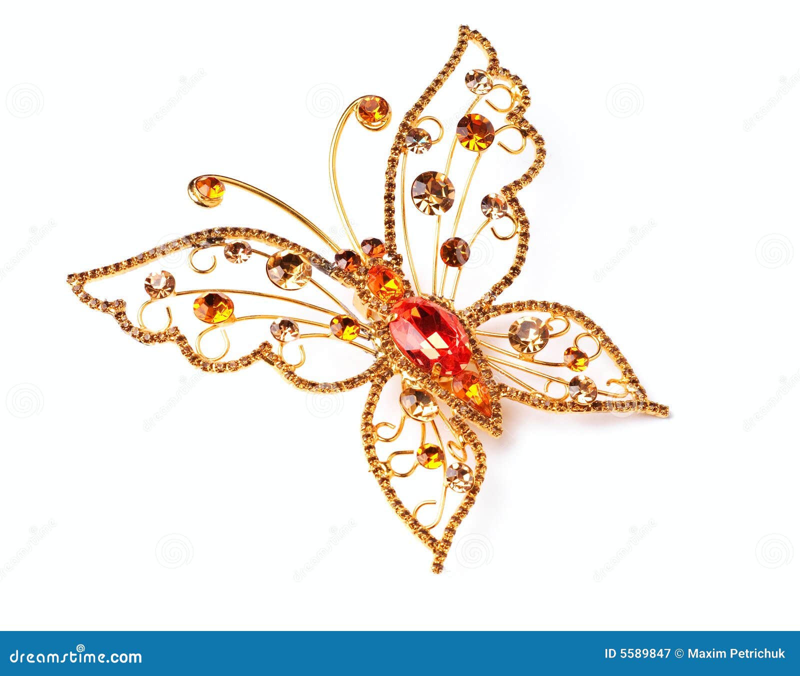 Golden butterfly stock image. Image of shine, gold, necklace - 5589847