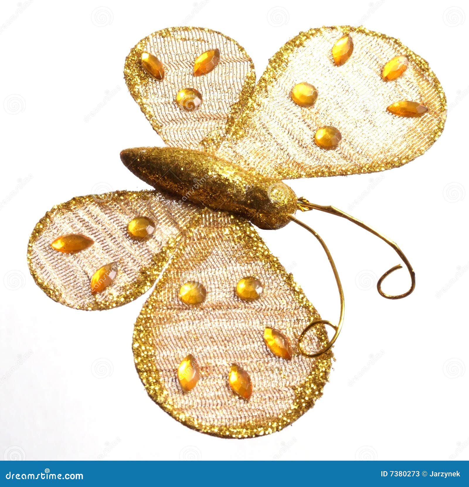 Golden Butterfly On Daisy Flowers Royalty-Free Stock Image ...