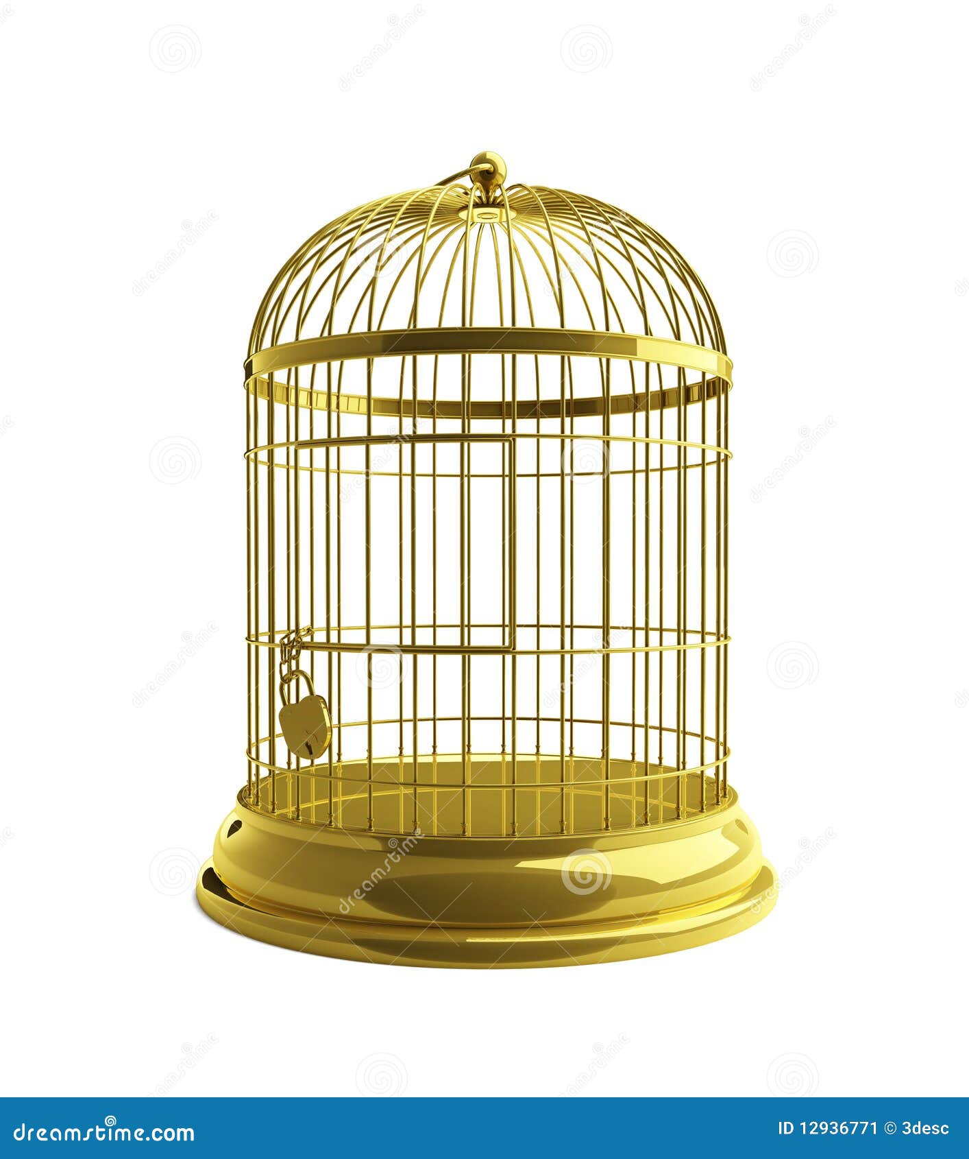 Golden cage stock illustration. Illustration of drenched - 12936771