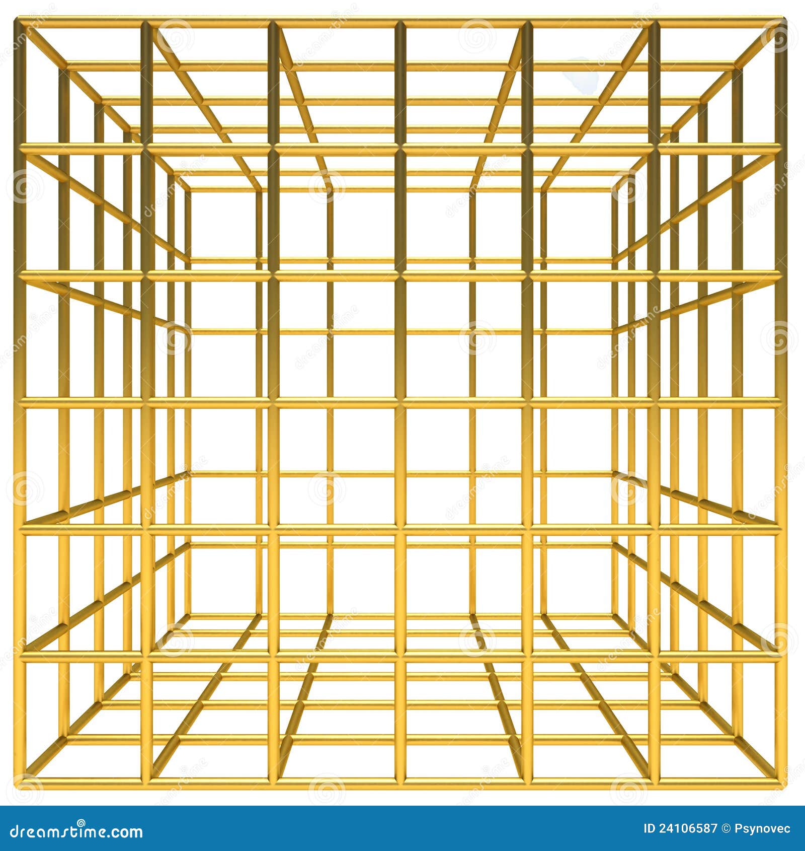 Golden cage stock illustration. Illustration of imprison - 24106587