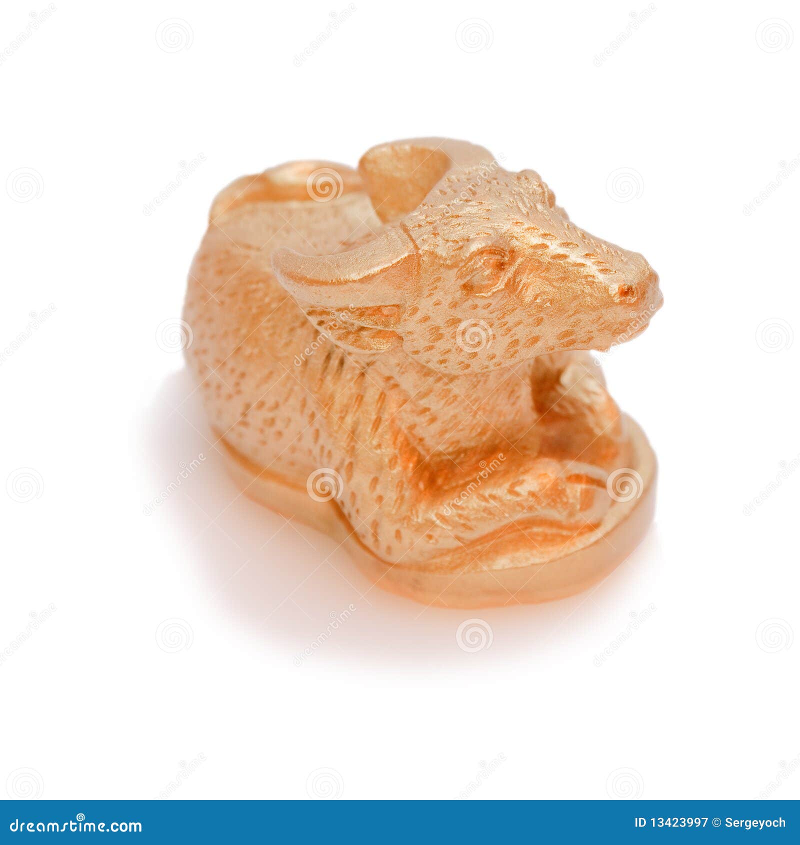 Golden Calf isolated stock image. Image of taurus, idol - 13423997