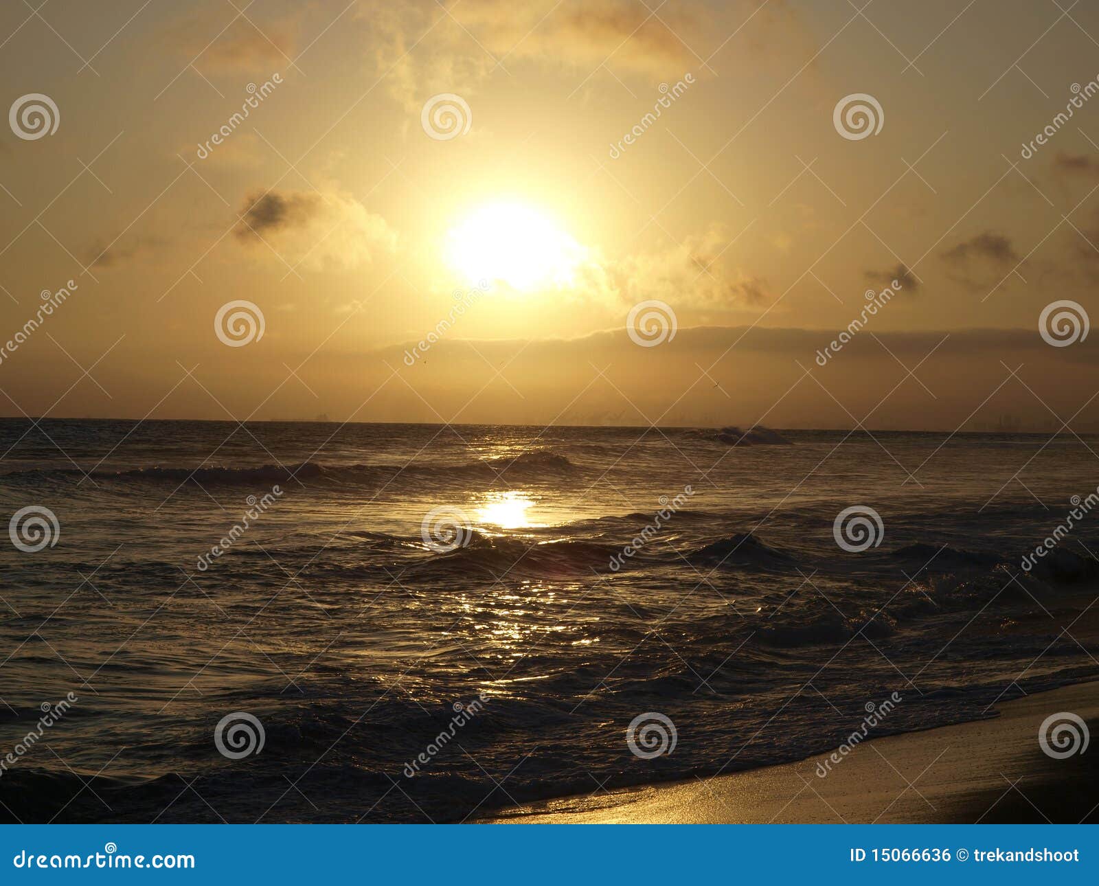 Golden California Sunset stock photo. Image of huntington - 15066636