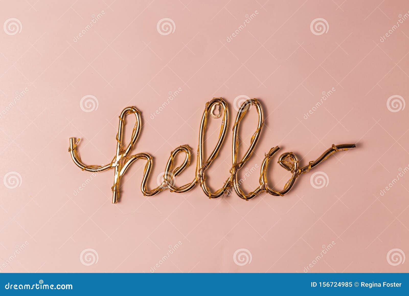 Hello Sign in Frame on Grey Surface Stock Image - Image of business ...