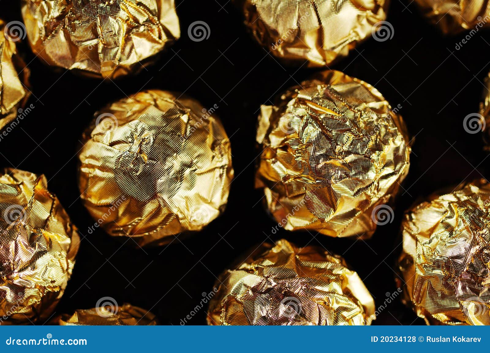 Golden candies. stock photo. Image of sweet, gourmet - 20234128