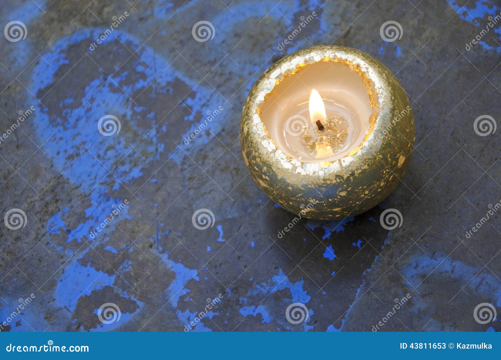 Golden candle stock image. Image of heat, alight, aroma - 43811653