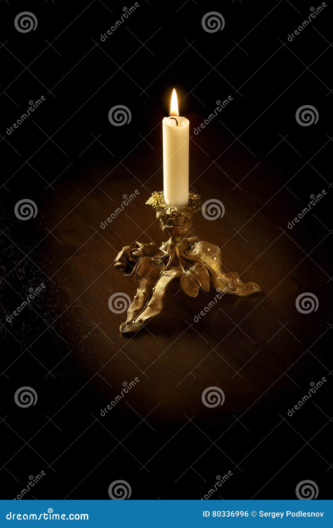 Golden candlestick stock photo. Image of candlelight - 80336996
