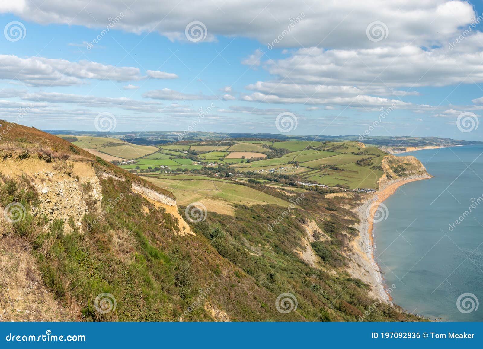 Golden Cap Mountain in Dorset Stock Photo - Image of countryside, cliff ...
