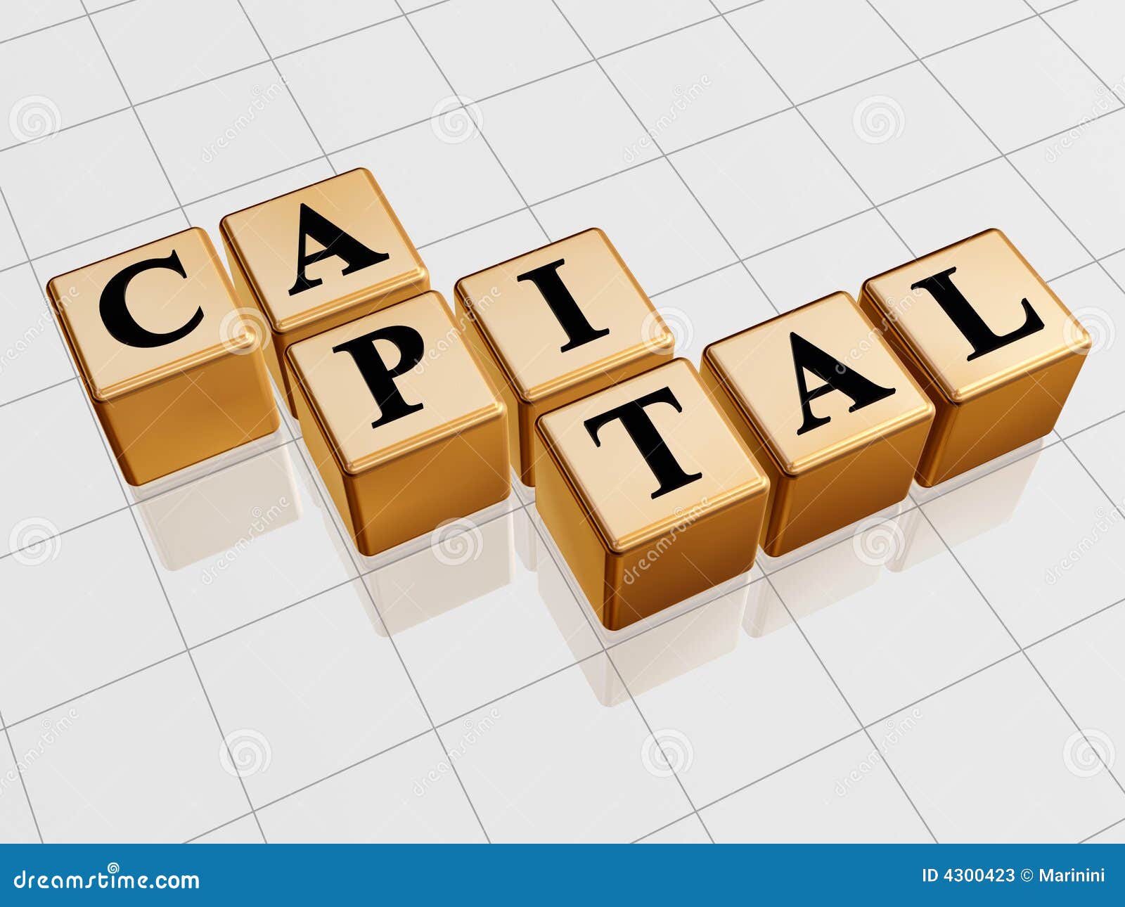 Golden capital stock illustration. Illustration of presentation - 4300423