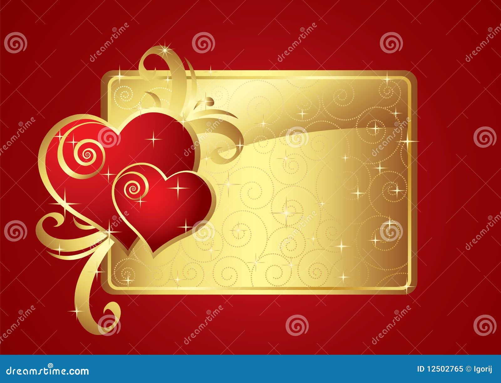 Golden card stock vector. Illustration of celebration - 12502765