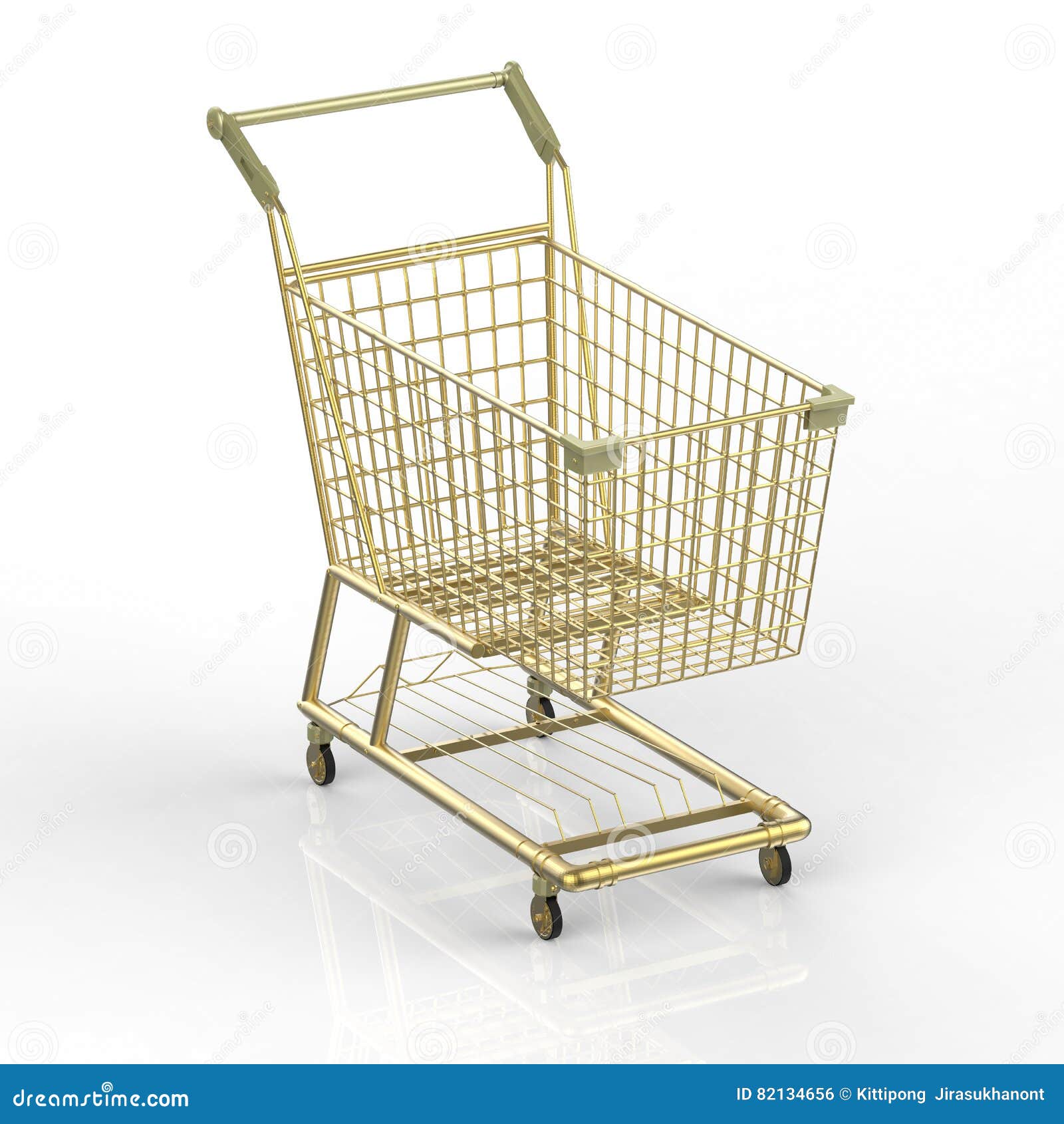 Golden cart stock photo. Image of consumerism, shopping - 82134656