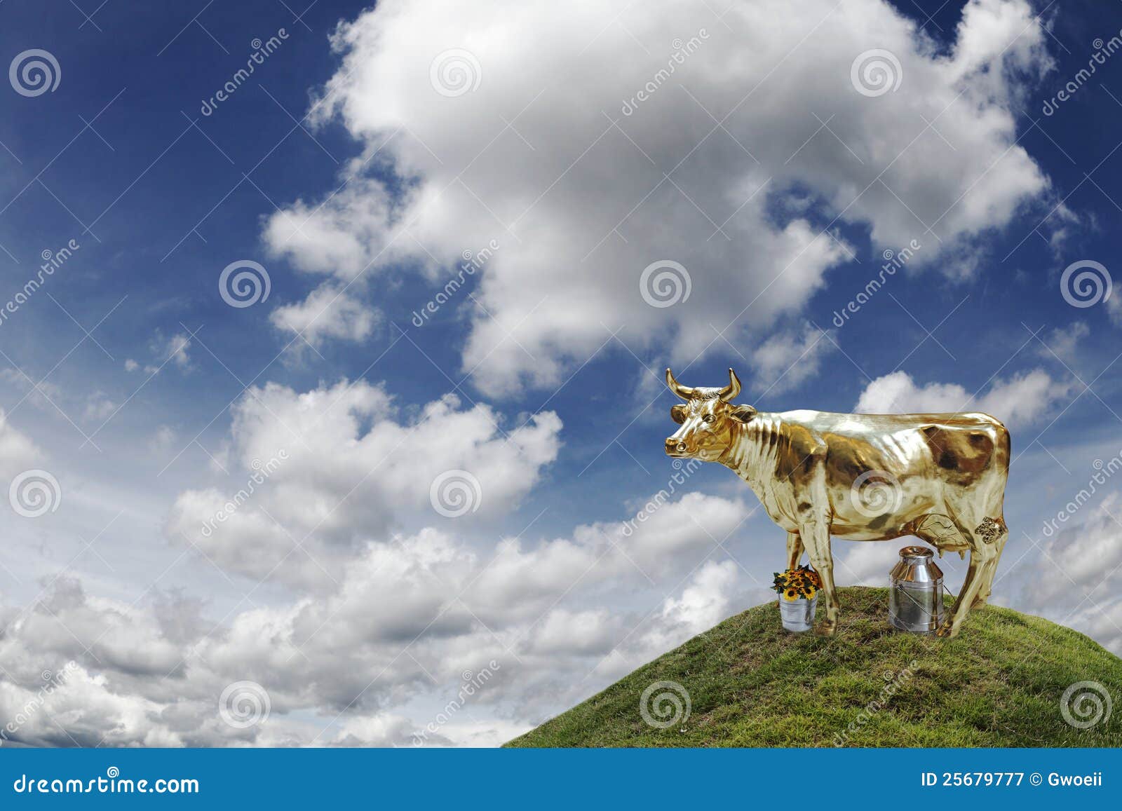 Golden Cash Cow stock image. Image of artistic, financial - 25679777