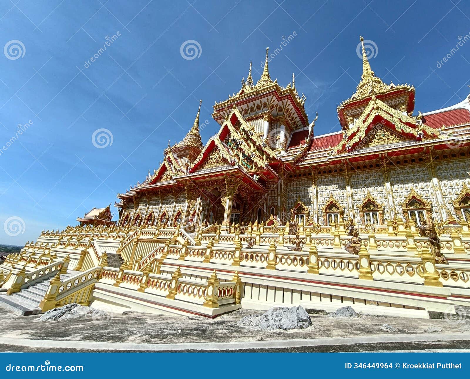 Golden Castle Temple in Lopburi Stock Photo - Image of lopburi, temple ...