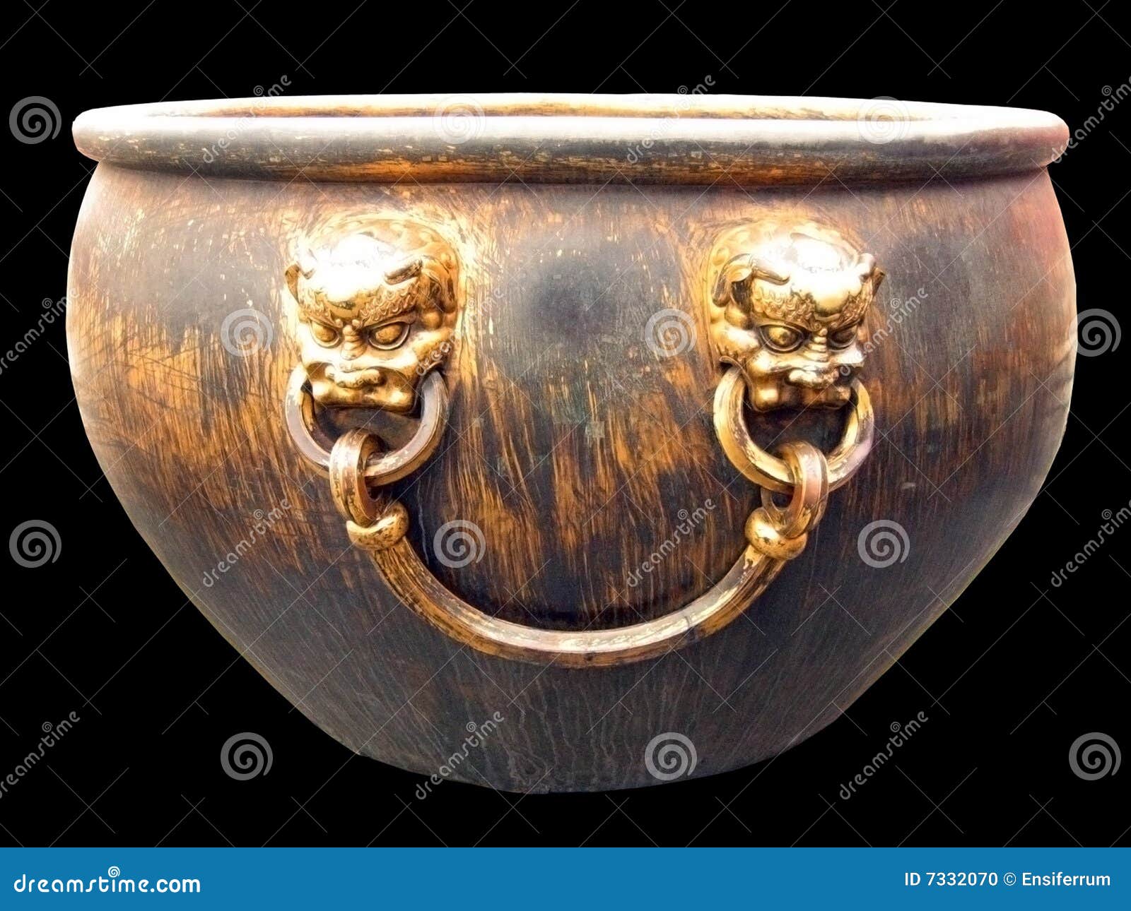 Golden cauldron stock photo. Image of craft, lion, gold - 7332070