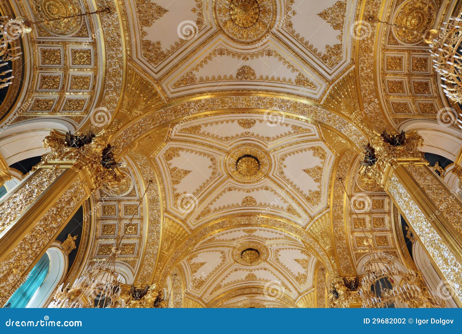 Golden ceiling stock photo. Image of luxury, kremlin - 29682002