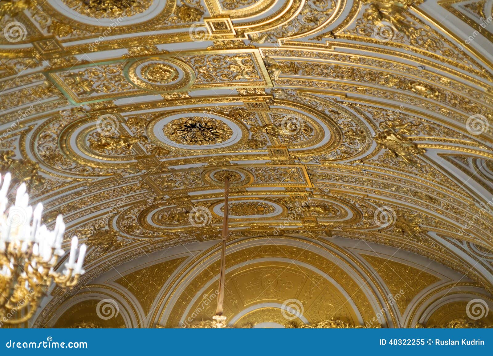 Golden ceiling.. stock image. Image of inside, ideas - 40322255