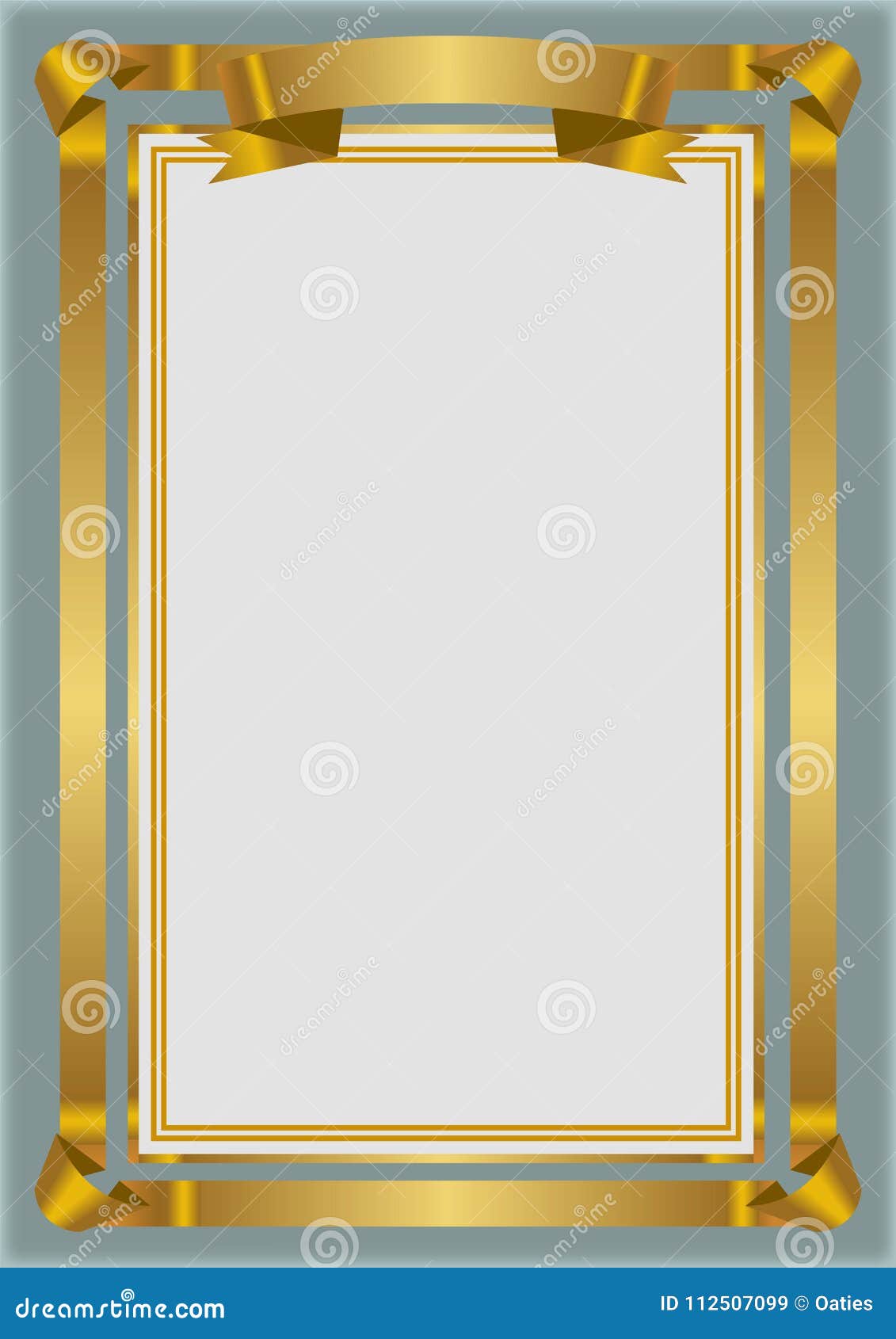 Golden Certificate Frame Vector Stock Vector Illustration Of