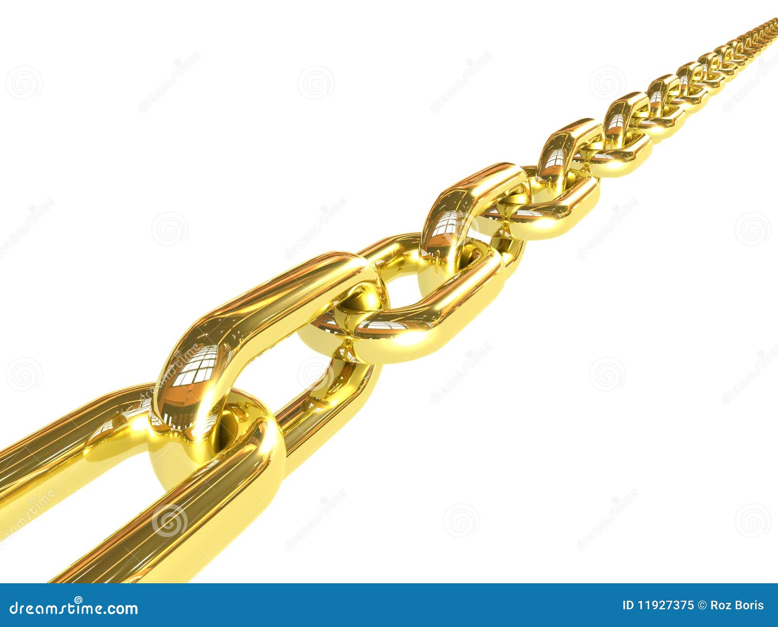 Golden Chain Round Spiral Border Frame. Wreath Circle Shape. Cartoon ...