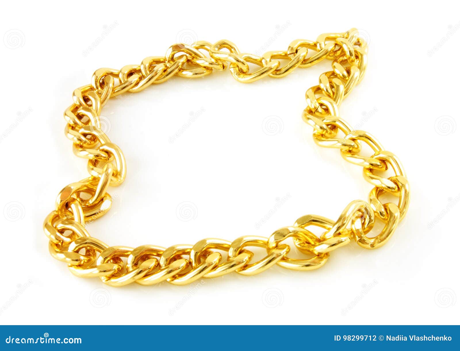 Golden chain isolated stock photo. Image of shape, bijouterie - 98299712