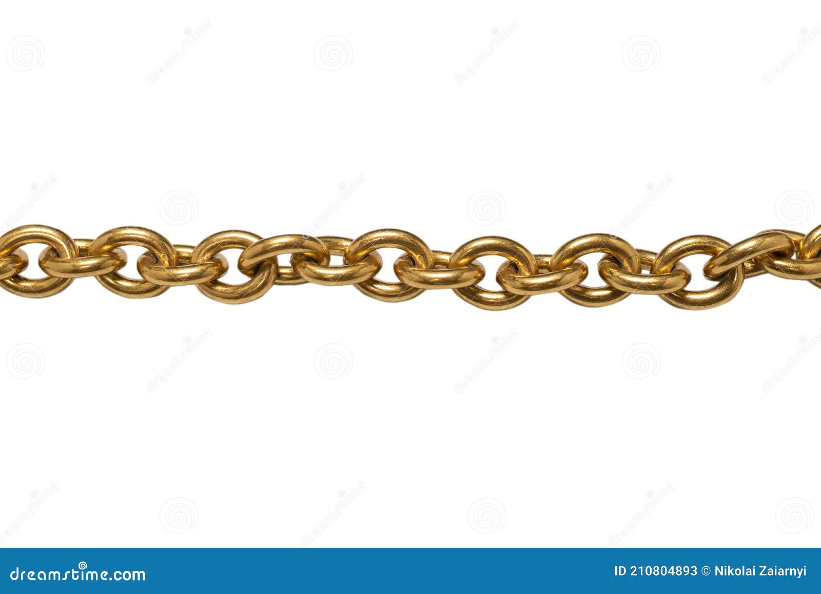 Golden Chain Isolated on White Background Stock Image - Image of ...