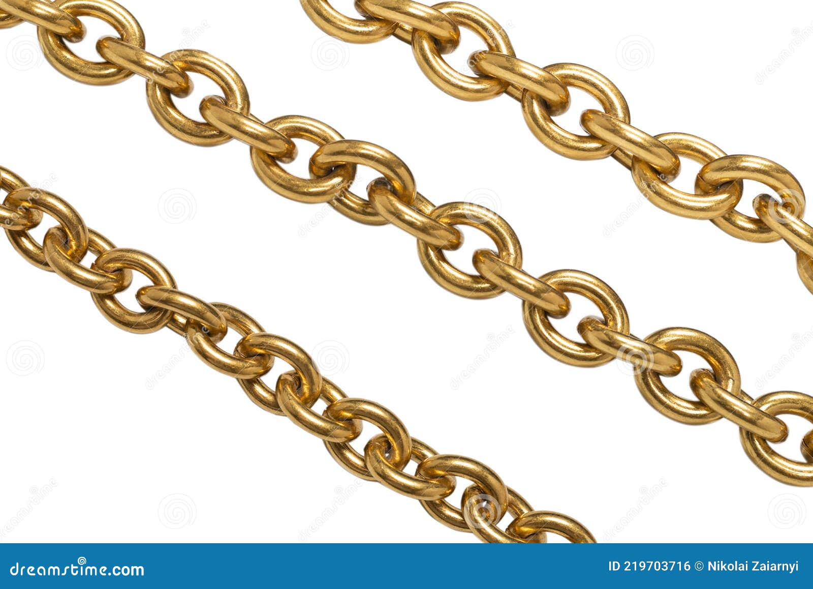 Golden Chain Isolated on White Background Stock Photo - Image of white ...