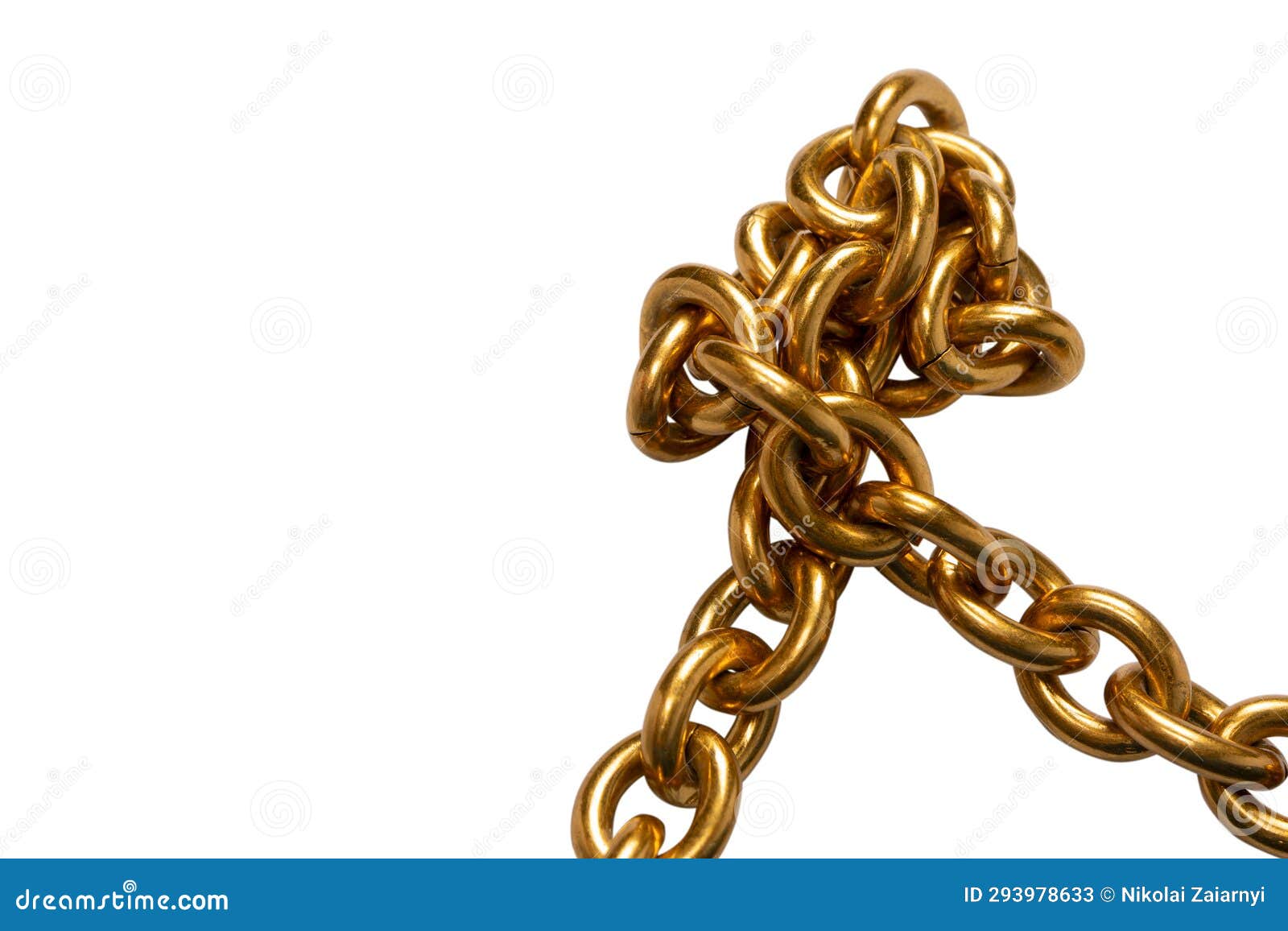 Golden Chain Isolated on White Background Stock Image - Image of ...