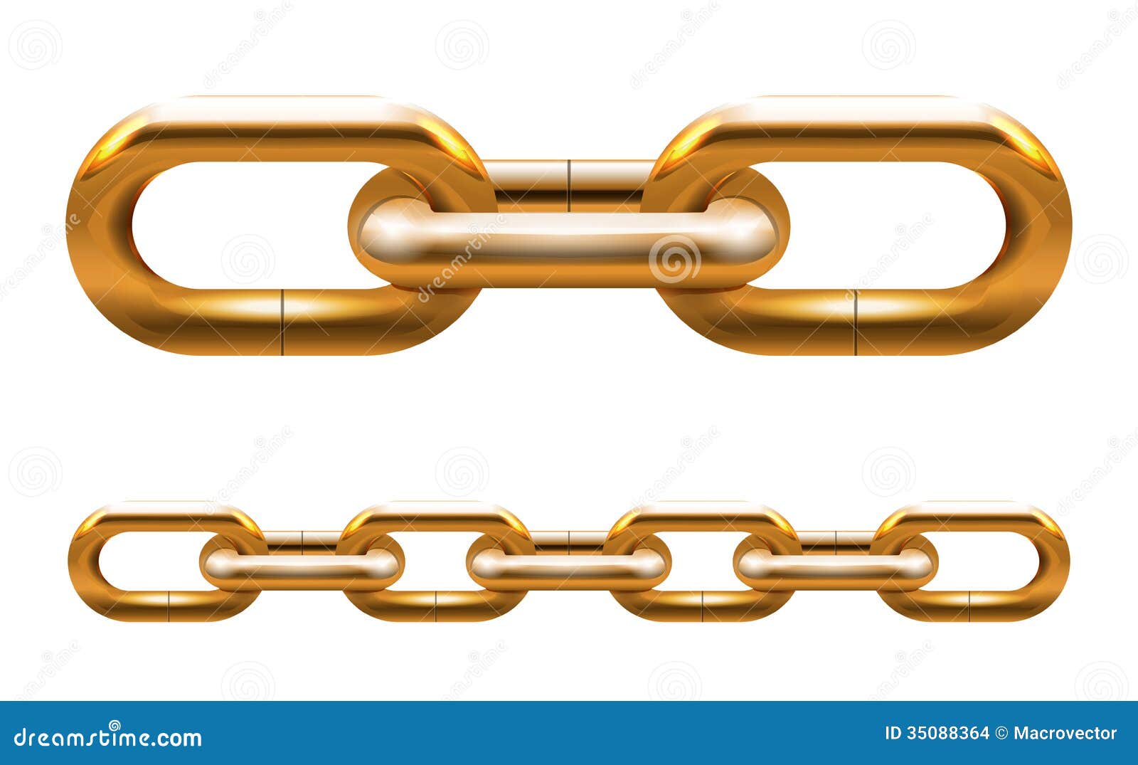 Golden Chain Vector Illustration | CartoonDealer.com #35088364