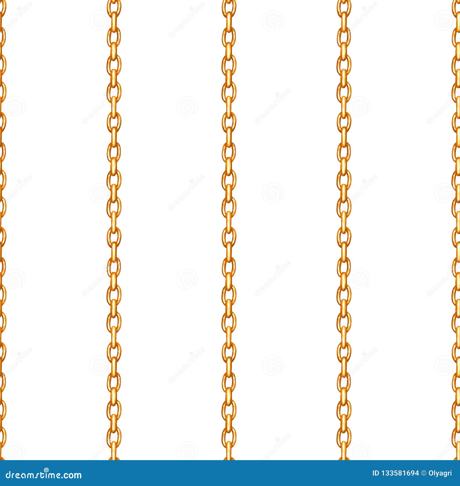Golden Chain Seamless Pattern Stock Illustration - Illustration of ...