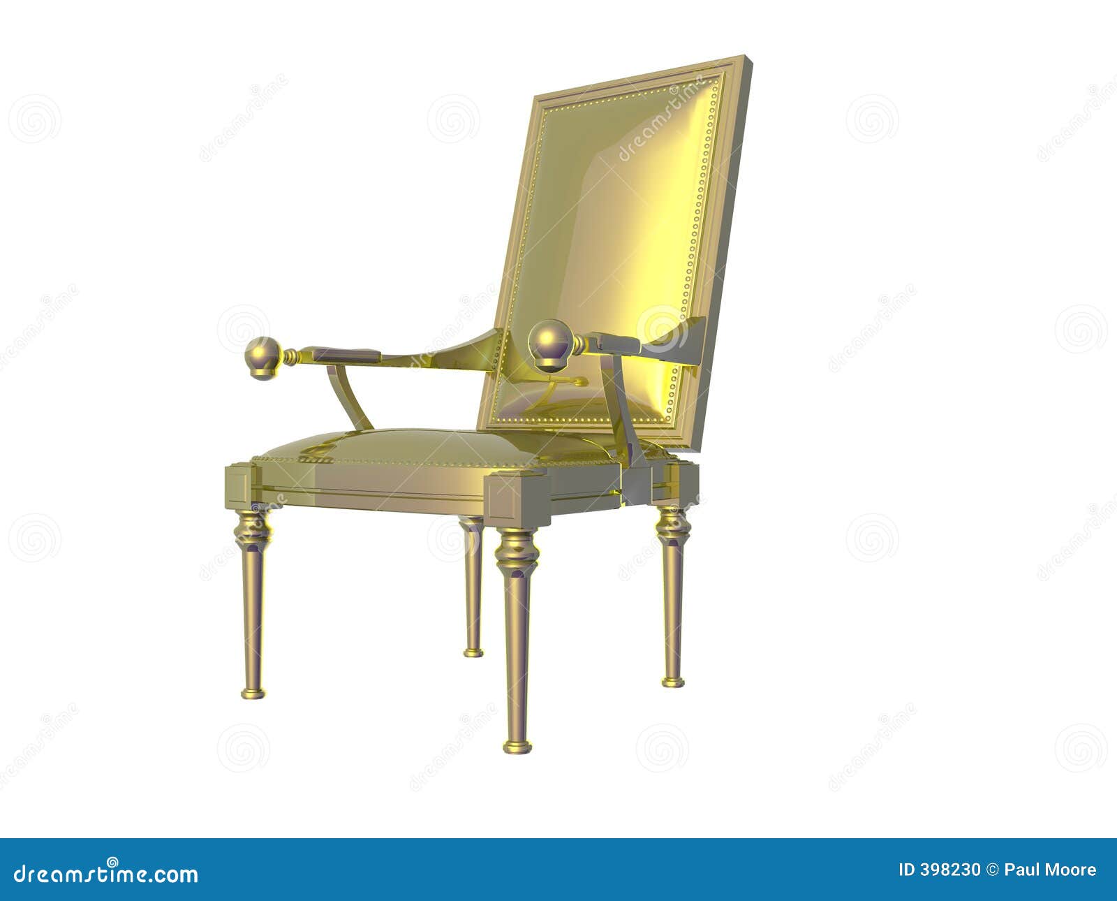 Golden Chair stock illustration. Illustration of office - 398230