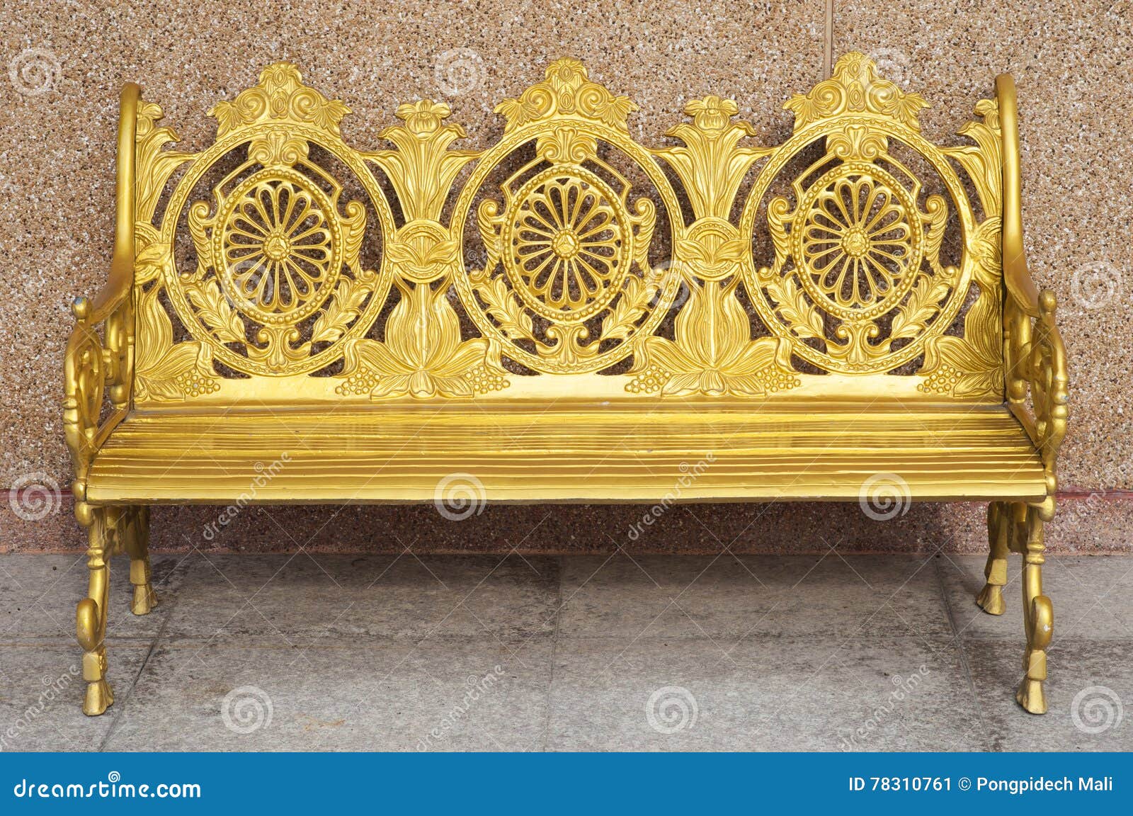 Golden chair in temple stock image. Image of beautiful - 78310761