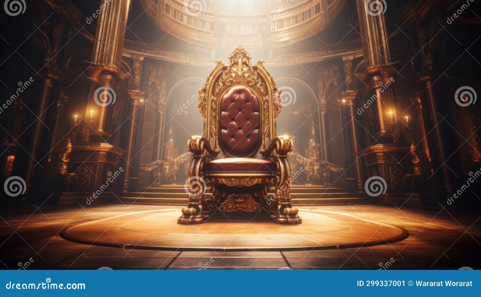 A Golden Chair in the Throne Room Stock Image - Image of room, baroque ...