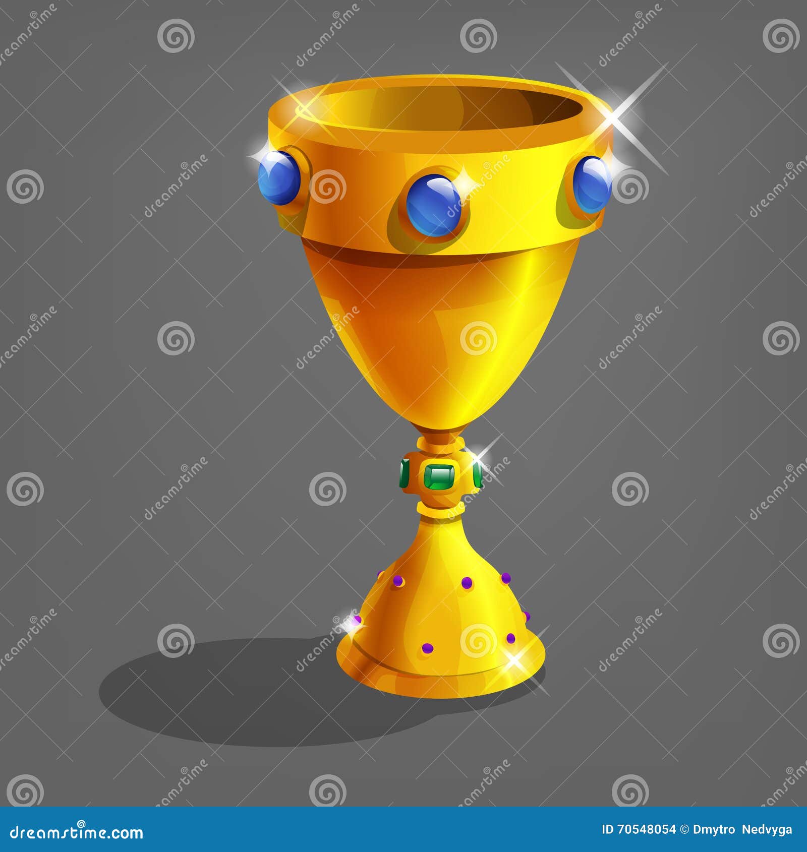 Golden Chalice. Vector Illustration. Stock Vector - Illustration of ...