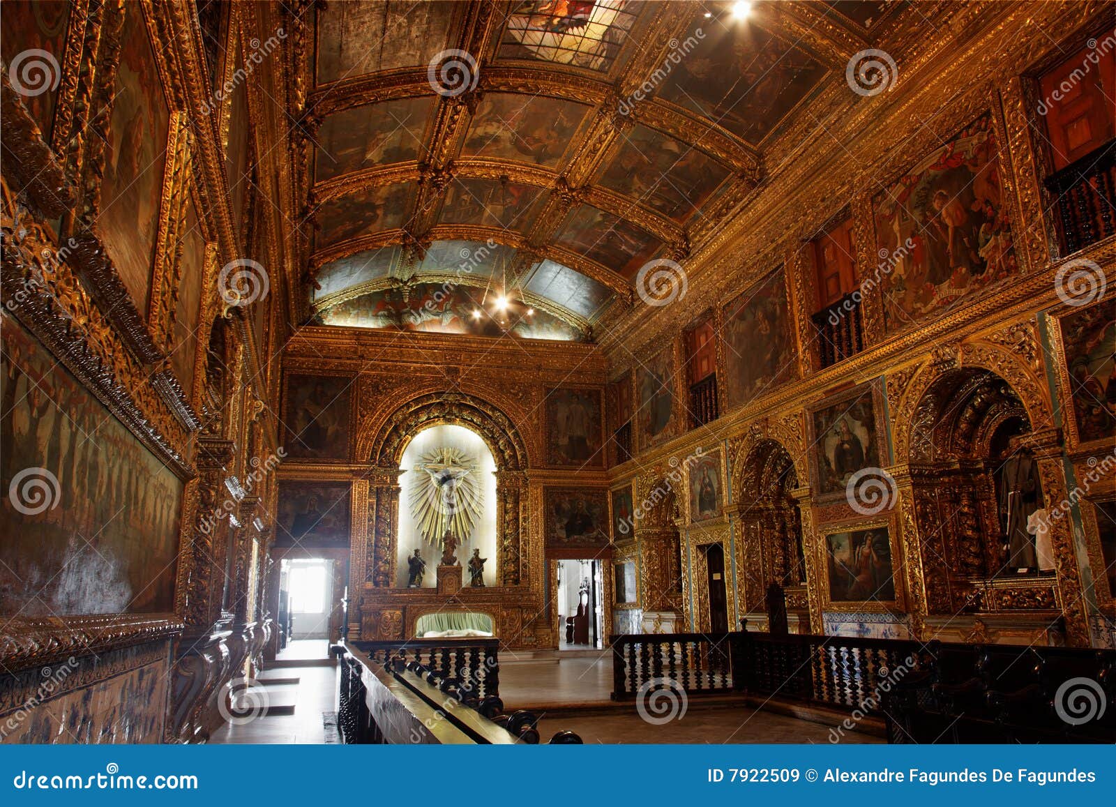 Golden Chapel Recife Pernambuco Brazil Stock Image - Image of window ...