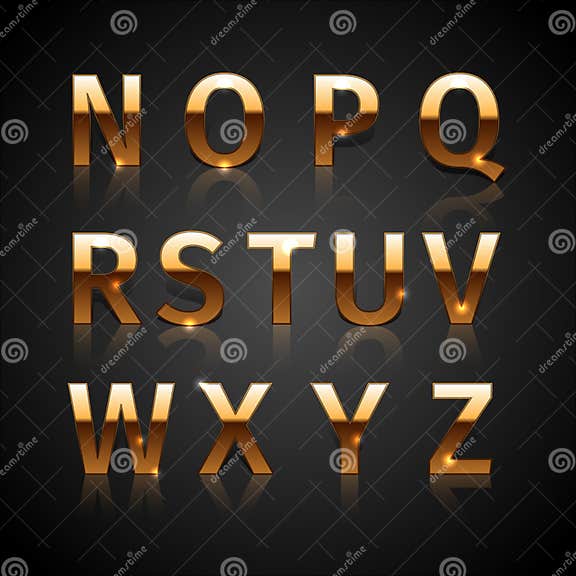 Golden Characters Collection Stock Vector - Illustration of exclusive ...