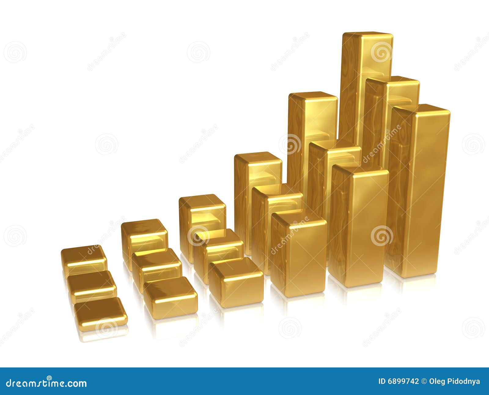 Golden chart stock illustration. Illustration of business - 6899742