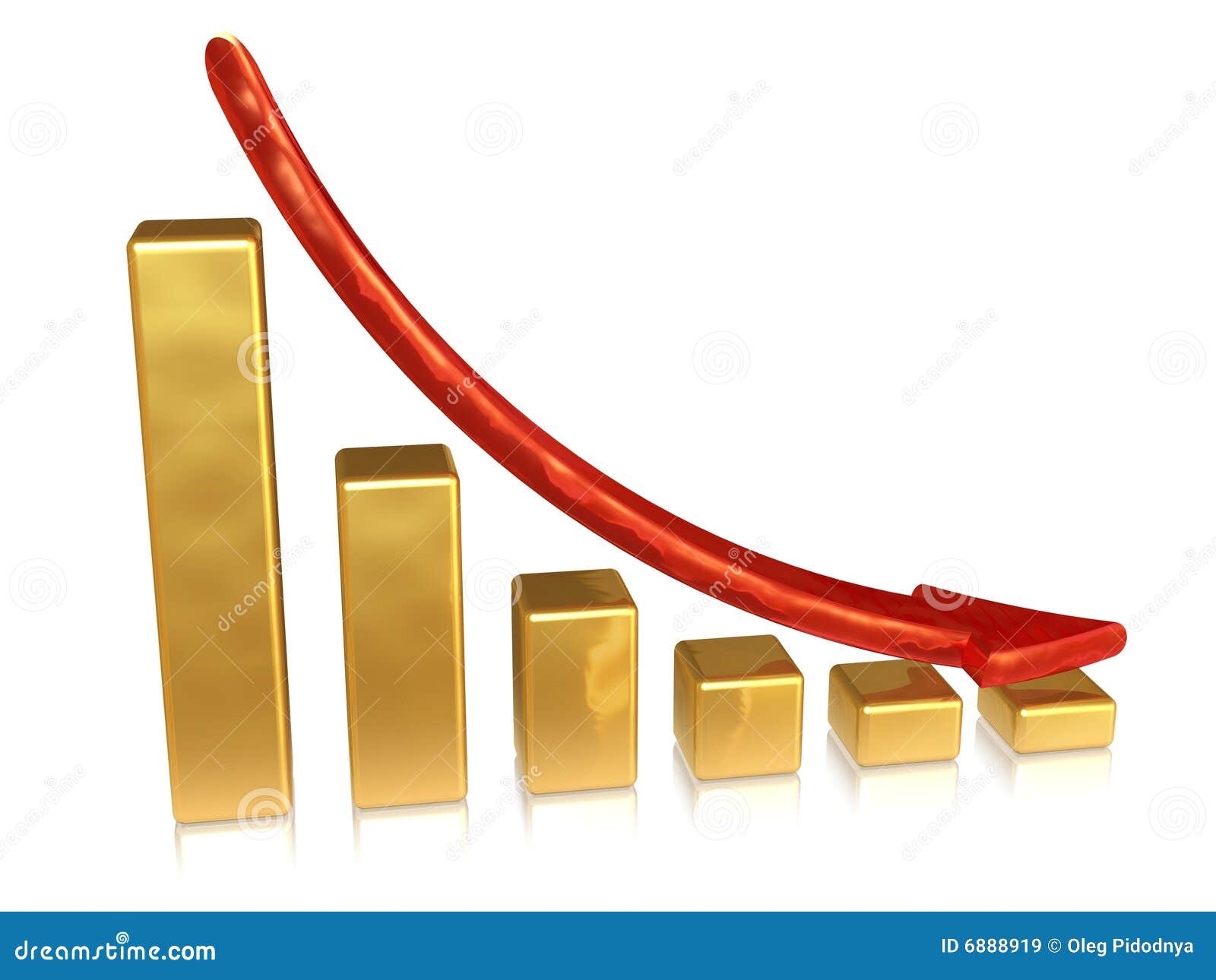 Golden Chart With Red Pointer Stock Photography | CartoonDealer.com ...