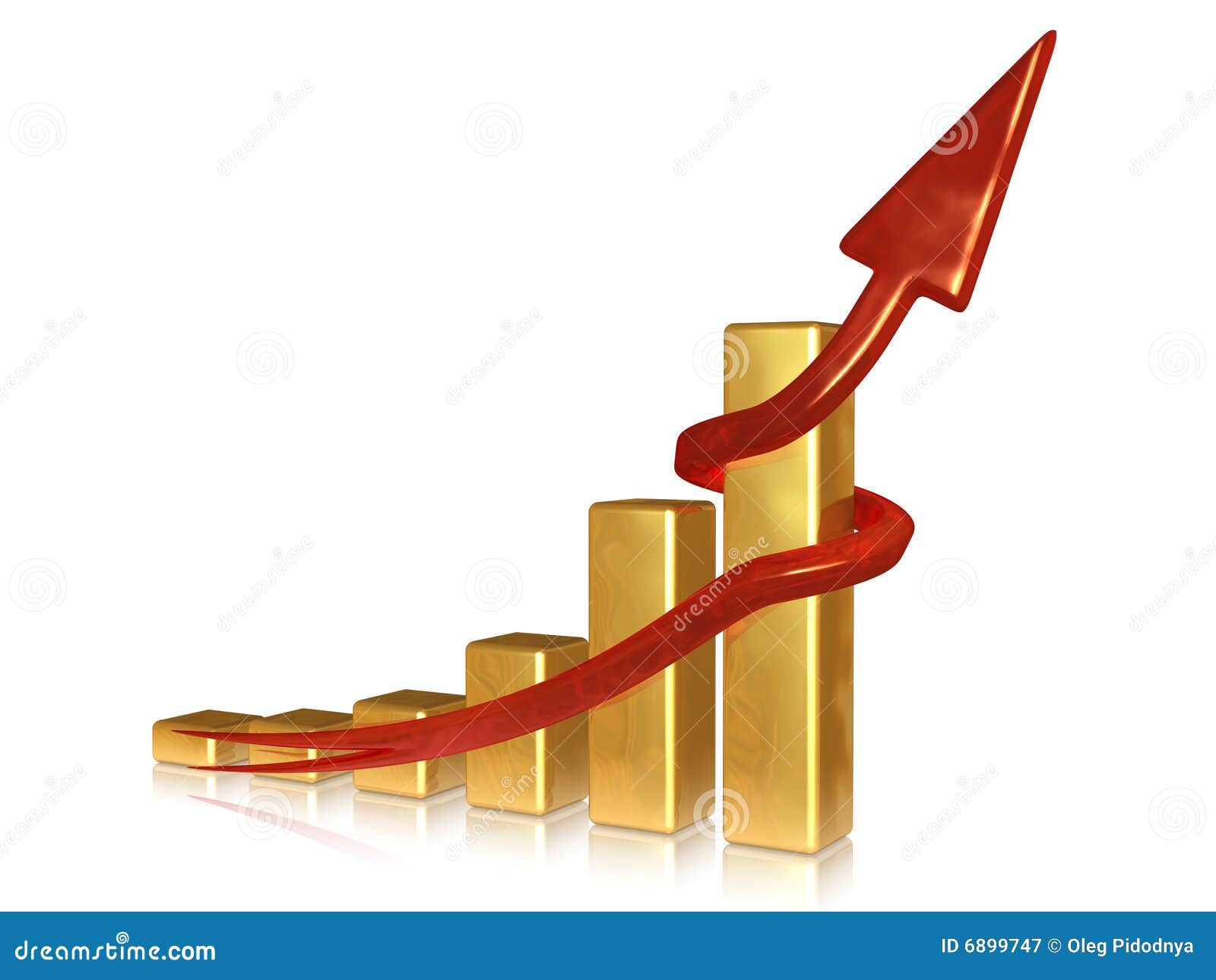 Golden Chart With Red Pointer Stock Photography | CartoonDealer.com ...